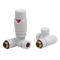 DQ Heating Essential TRV Thermostatic Corner Dual Fuel Valves