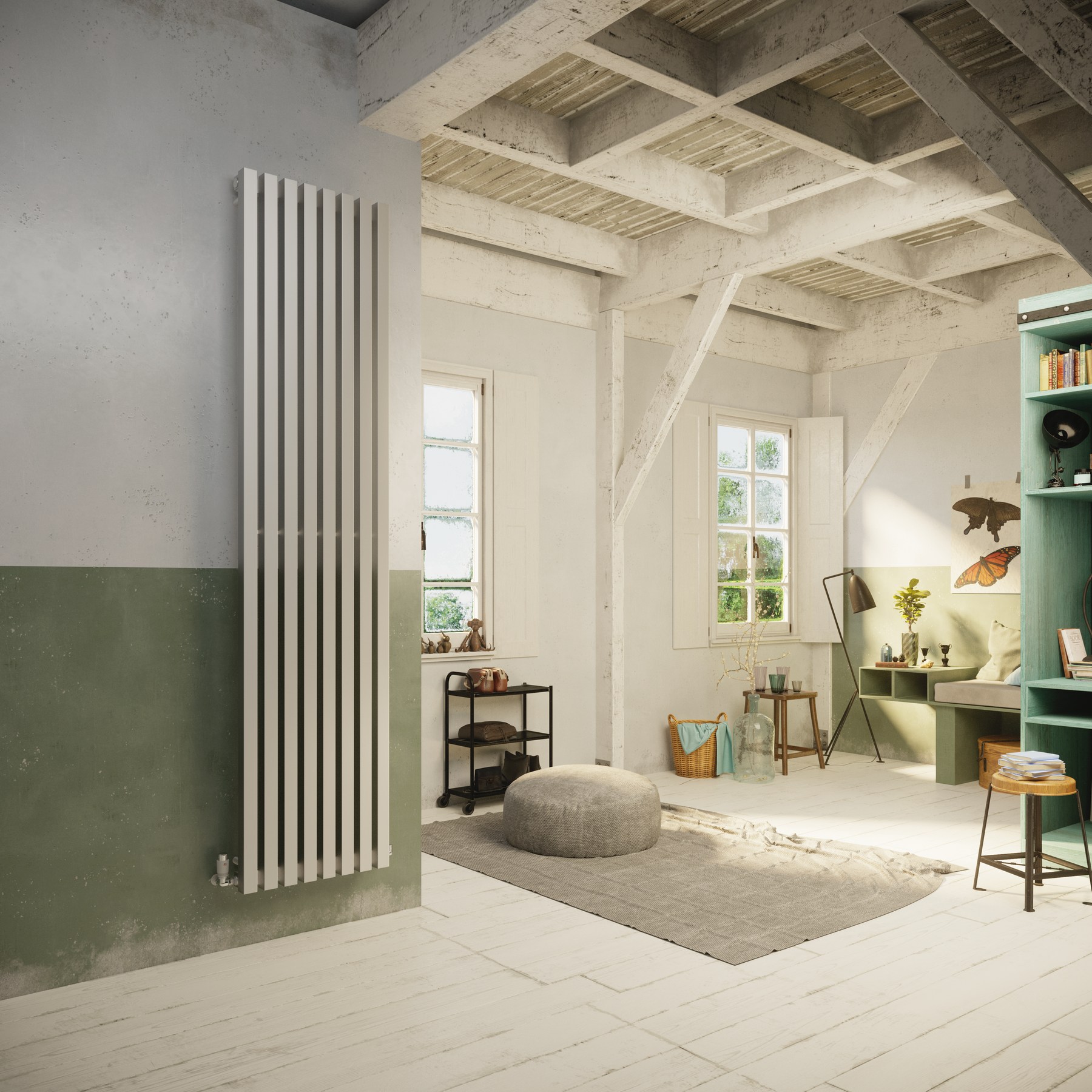 DQ Heating Dune Vertical Stainless Steel Designer Radiator