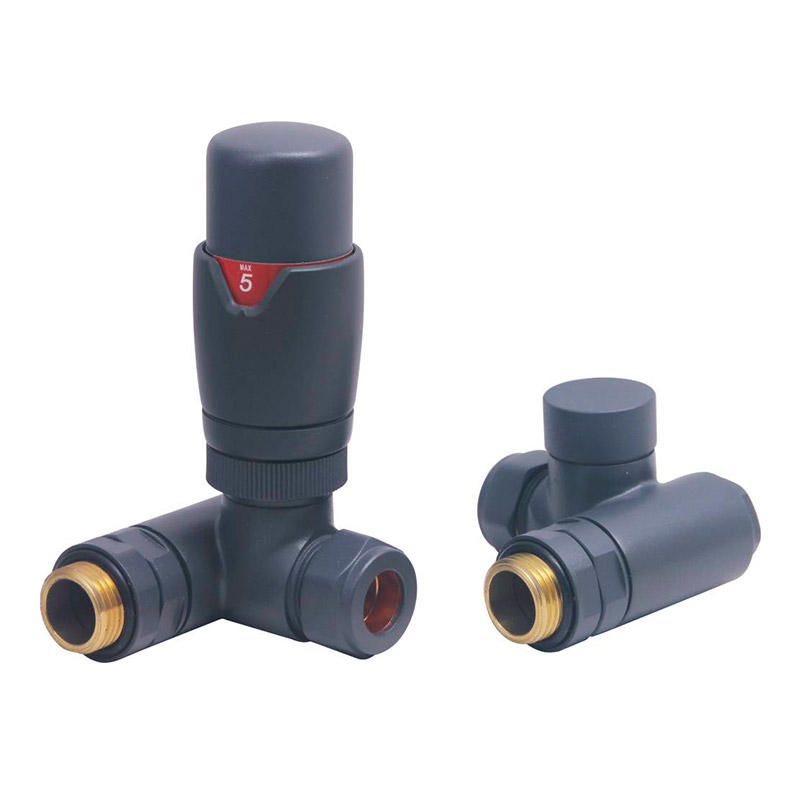 DQ Heating Essential TRV Thermostatic Corner Dual Fuel Valves