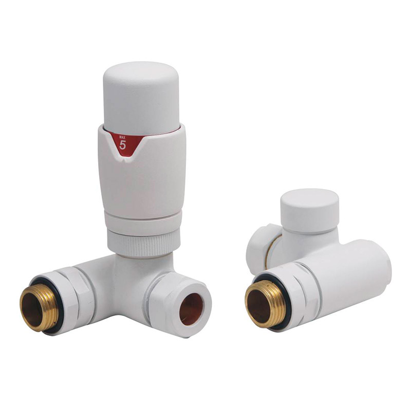 DQ Heating Essential TRV Thermostatic Corner Dual Fuel Valves