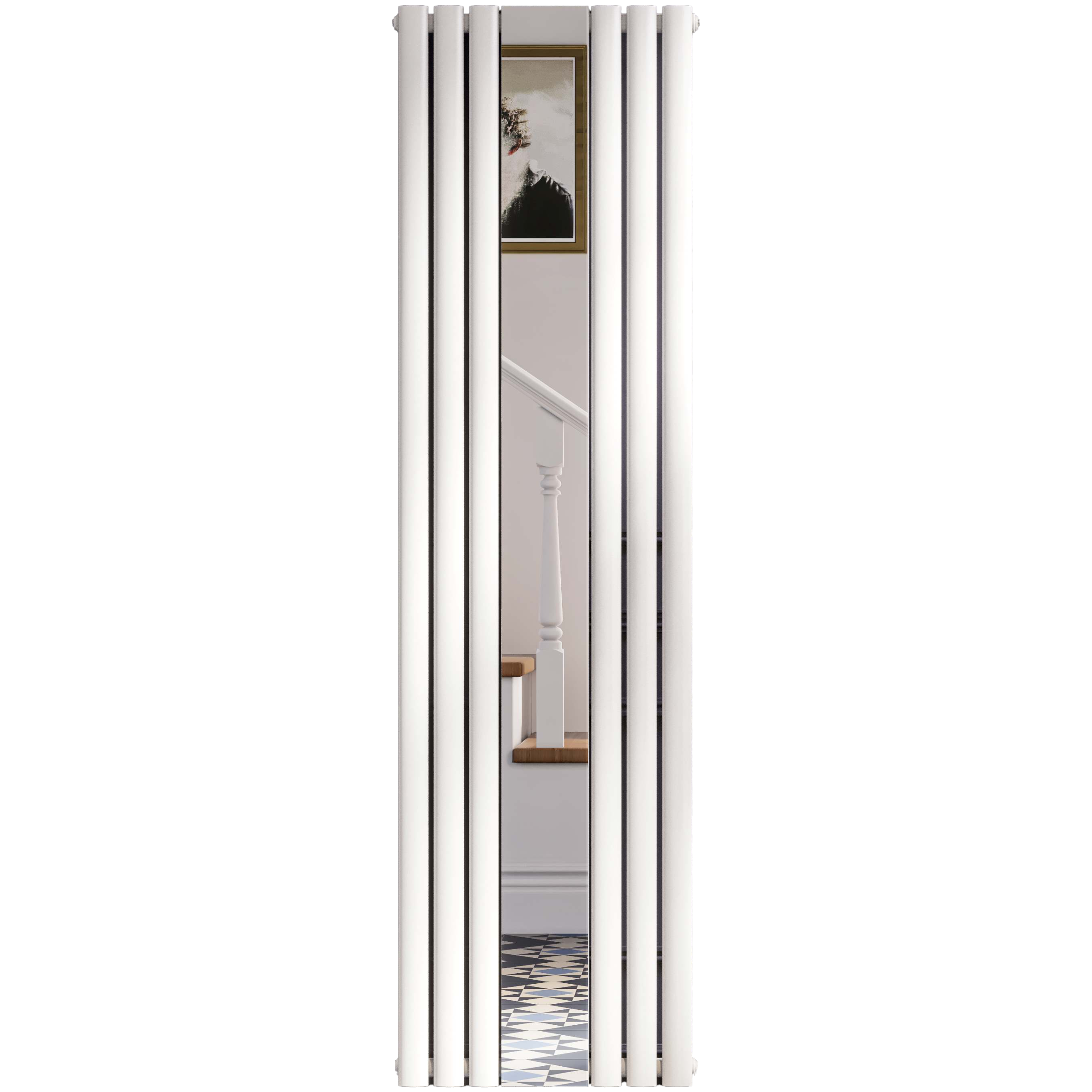 DQ Heating Cove Single Vertical Mirrored Designer Radiator
